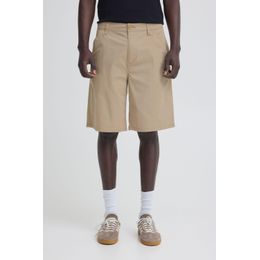 Bermudas Blend "BHMatz Loose Fit", Herren, Gr. XL, US-Gr&ouml;&szlig;en, crockery, Web, 98% Baumwolle, 2% Elasthan, unifarben, Basic, weit kniebedeckend, Hosen Bermudas, L&auml;ssige Bermuda-Shorts mit weitem Bein