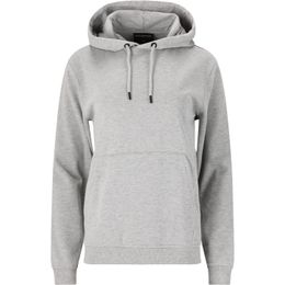 Kapuzensweatshirt Endurance "Arlanc jr.", M&auml;dchen, Gr. 128, hellgrau, meliert, 65% Polyester, 35% Baumwolle, unifarben, normal, ohne Ausschnitt, Sweatshirts, mit atmungsaktiver Eigenschaft