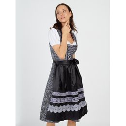 JCC Damen Dirndl "31023116", lila, Gr. 42, Web, Obermaterial: 100% Baumwolle. Futter: 100% Baumwolle. Sch&uuml;rze: 100% Polyester, Kleider