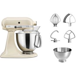 KitchenAid K&uuml;chenmaschine "K&uuml;chenmaschine 5KSM175PSEAC ALMOND CREAM", beige (creme), B:24cm H:36cm T:37cm, K&uuml;chenmaschinen, mit Zubeh&ouml;r im Wert von ca. 112,-&euro; UVP, K&uuml;chenmaschine, Topseller