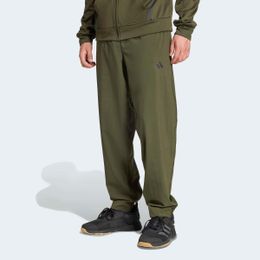 Herren Sporthose "TRAIN ESSENTIALS TRAINING WOVEN"night cargo, schwarz, normal, gr., Gr. L, adidas Performance, Obermaterial: 87% Polyester, 13%