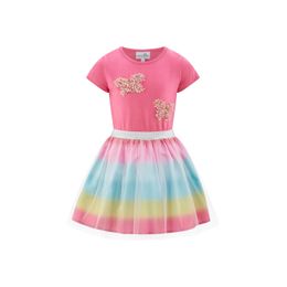 happy girls M&auml;dchen Sommerkleid "M&auml;dchenkleid", bunt, Gr. 134, Stoff, 100% Polyester, Kleider