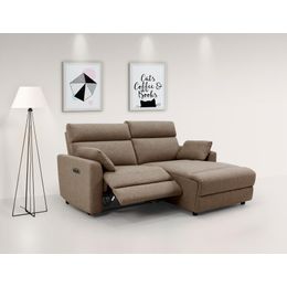 Ecksofa Inosign "JENNA L-Form, 209cm - OTTO. Verl&auml;ssliche Qualit&auml;t.", grau (taupe), B:209cm H:100,5cm T:163cm, Webstoff 100% Polyester, Sofas, Ecksofa, manuelle o. elektrische Relaxfunktion, USB A/C, Struktur fein.