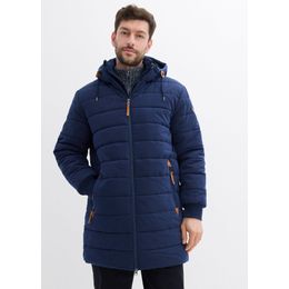 bonprix Wattierter Stepp-Parka, blau, Gr.60, modische Steppjacke, warm gef&uuml;ttert und mit Kapuze