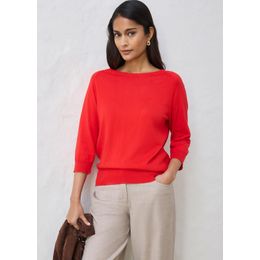 bonprix Pullover mit Seidenanteil, rot, Gr.52/54 (XXL), Zeitloser Pullover mit Seidenanteil, aus Seide