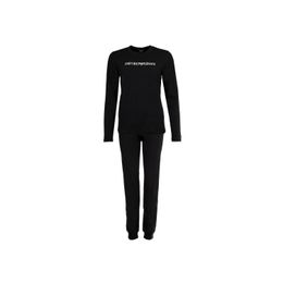 Emporio Armani Damen Schlafanzug "Pyjama Everyday Cotton", Gr. XL, schwarz, Obermaterial: 95% Baumwolle CO. 5% Elasthan EL., Homewear-Sets