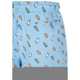 Urban Classics Herren Badeshorts "Urban Classics Herren Pattern Swim Shorts", blau, Gr. S, 100% Polyester, Badehosen
