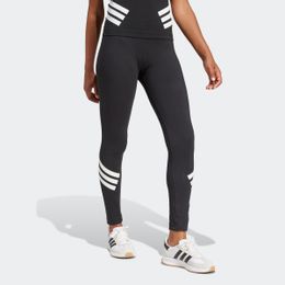 Damen Leggings "FUTURE ICONS 3-STREIFEN", schwarz, Gr. S, adidas Sportswear, Obermaterial: 90% Baumwolle, 10% Elasthan, Hosen, sportlicher Stil, f&uuml;r