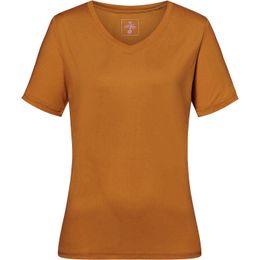 DEPROC Active Damen Funktionsshirt "MORAY WOMEN", pink, Gr. 38, Jersey, 92% Polyester. 8% Elasthan, Shirts, Funktionsshirt mit V-Ausschnitt