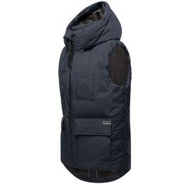 Navahoo Damen Steppweste "Zimth&auml;schen XIV", blau, Gr. M, Obermaterial: 100% Polyester. Futter: 100% Polyester. Wattierung: 100% Polyester. Kunstpelz:
