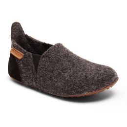 bisgaard M&auml;dchen Hausschuh "sailor wool", Gr. 33, grau, Leder, Wolle, Schuhe, Kindergartenschuh mit Lammwolle, Gr&ouml;&szlig;enschablone zum Download