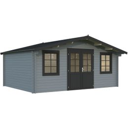 Gartenhaus Palmako "Klara", hellgrau, anthrazit, ohne Fu&szlig;boden, ohne Dacheindeckung, Massivholz, Gartenh&auml;user, Gartenhaus, verschiedene Farben