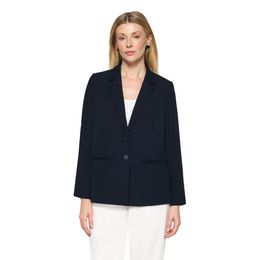 Betty Barclay Damen Longblazer "Damen mit Reverskragen"dunkelblau, Gr. 42, Obermaterial: 96% Polyester, 4% Elasthan; Futter: 100% Polyester, Blazer