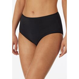 Schiesser Damen Midislip "95/5", Gr. 38, schwarz, Single Jersey, Obermaterial: 95% Baumwolle, 5% Elasthan, unifarben, Unterhosen, mit flachen N&auml;hten