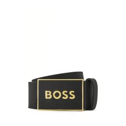 BOSS Herren Lederg&uuml;rtel "BOSS_Icon-S1_Sz40", schwarz, Gr. 105, Leder, G&uuml;rtel, mit BOSS-Logo-Pr&auml;gung auf der Koppelschlie&szlig;e
