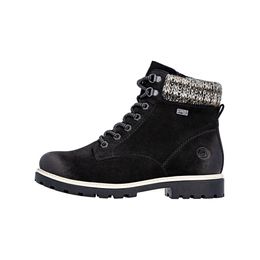 Remonte Damen Schn&uuml;rstiefelette "Remonte Stiefelette Leder/Synthetik", Gr. 42, schwarz, Leder, Synthetik, Schuhe