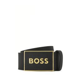 BOSS Herren Lederg&uuml;rtel "BOSS_Icon-S1_Sz40", schwarz, Gr. 90, Leder, G&uuml;rtel, mit BOSS-Logo-Pr&auml;gung auf der Koppelschlie&szlig;e