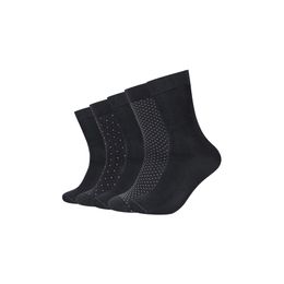 Camano Herren Socken, Gr. 43, schwarz, Obermaterial: 54% Baumwolle, 28% Polyester, 16% Polyamid, 2% Elasthan, Socken