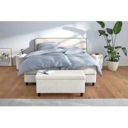 Boxspringbett s.Oliver "Kuhmo in verschiedenen Gr&ouml;&szlig;en inkl. Topper", creme, beige, hellbraun, B:202cm L:210cm, Komplettbetten, Boxspringbett, wahlweise mit Bonnell- oder TTFK-Matratze in H2, H3 o. H4 erh&auml;ltlich