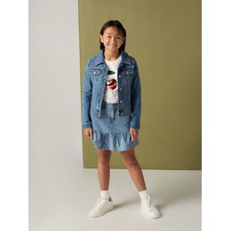 LEVI'S KIDS M&auml;dchen Minirock "LVG FLOUNCE SKORT"reach for the stars, Gr. 16, unifarben, Denim/Jeans, Obermaterial: 100% Baumwolle, R&ouml;cke, for Girls,