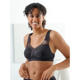 w&auml;schepur Entlastungs-BH W&Auml;SCHEPUR, Damen, Gr. 95, Cup E, schwarz, 76% Baumwolle, 17% Polyamid, 7% Elasthan, BHs Entlastungs-BH
