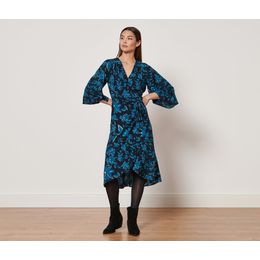 Tchibo - Kleid mit Print - Damen - Gr. 38 - dunkelblau/gebl&uuml;mt