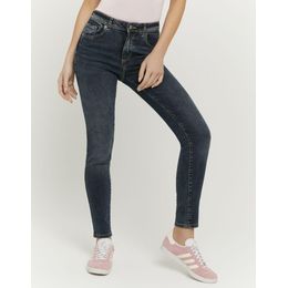 Skinny-fit-Jeans Tally Weijl "SPADEPUMPMR", Damen, Gr. 38, N-Gr, midschwarz indigowash dirtybeige4, Denim/Jeans, Obermaterial: 98% Baumwolle, 2% Elasthan, clean, skinny fit lang, Jeans, Baumwollmischung, skinny fit