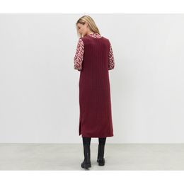 Tchibo - Geripptes Strickkleid - Damen - Gr. L - rot