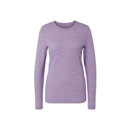 Tchibo - Langarmshirt mit Merinowolle - Damen - Gr. S - lila