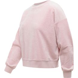 Ragwear Damen Sweater "Wuss Embossed"rosa, Gr. M, Material: 94% Polyester, 6% Elasthan, Sweatshirts, kuschelig weiches oversized Sweatshirt