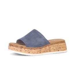 Pantolette Gabor "Pantolette", Damen, Gr. 38,5, blau, Schuhe Pantolette