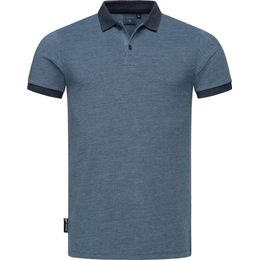 Ragwear Herren Poloshirt "Set Porpi", blau, Gr. L, Material: 50% Baumwolle, 50% Polyester, Shirts, Modisches Herren Set aus Hemd und kurzer Hose
