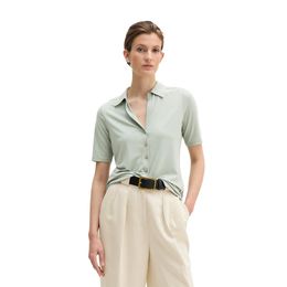 Marc O'Polo MARC O'POLO Damen Kurzarmshirt "aus LENZING ECOVERO "fresh sage, Gr. L, unifarben, Obermaterial: 94% Viskose, 6% Elasthan, Shirts