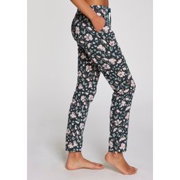 s.Oliver Damen Pyjamahose, Gr. 44dunkelgr&uuml;n, rosa, gebl&uuml;mt, Single Jersey, Obermaterial: 50% Baumwolle, 50% Viskose, gebl&uuml;mt, Hosen, mit sch&ouml;nem