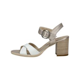 Nero Giardini Damen High-Heel-Sandalette "Nero Giardini Sandalen Leder", Gr. 40, silber, Leder, Schuhe