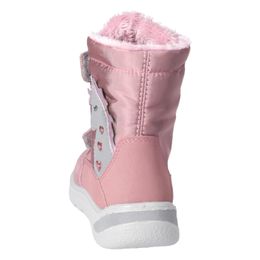 Ricosta Damen Winterstiefel "Annika WMS: normal", Gr. 27, rosa, Lederimitat, Nylon, Glitzer, Schuhe, Blinkschuh mit Warmfutter, Gr&ouml;&szlig;enschablone zum