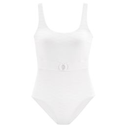 Sunseeker Damen Badeanzug "Loretta", wei&szlig;, Gr. 38, Strukturmuster, unifarben, Polyamid, Badeanz&uuml;ge, herausnehmbare Softcups, Unterbrustgummi vorne,