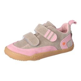 QNUFFS Jungen Barfu&szlig;schuh "Ahorn", Gr. 23tundra, mallow, Lederimitat, Veloursleder, kontrastfarbene Details, Schuhe, Klettschuh, Kinderschuh mit