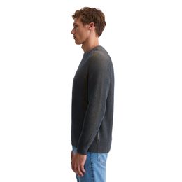 Marc O'Polo MARC O'POLO Herren Rundhalspullover "aus Bio-Baumwolle"schwarz navy, Gr. M, unifarben, Obermaterial: 100% Baumwolle, Pullover