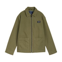 Tom Tailor Kinder-Canvas-Jacke mit Kragen - Jungen - Gr. 140 - gr&uuml;n