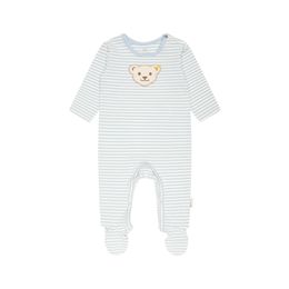 Steiff Baby-Strampler - Baby - Gr. 80 - blau/gestreift