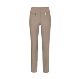 GOLDNER Damen 2-in-1-Hose "Schlupfhose LOUISA mit Steppn&auml;hten", beige, Gr. 44, Obermaterial: 67% Baumwolle CO. 28% Polyamid PA. 5% Elasthan EL.,