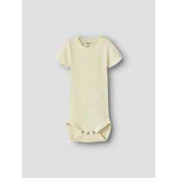 name it Jungen Kurzarmbody "NBFKAB SS BODY NOOS", Gr. 68pear sorbet, Rippware, Obermaterial: 57% Baumwolle, 38% Modal, 5% Elasthan, unifarben, Bodys,