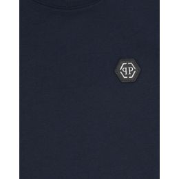 Philipp Plein Herren T-Shirt "Gothic Plein", blau, Gr. 12, Obermaterial: 100% Baumwolle, Shirts