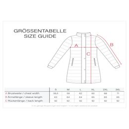 Marikoo Damen Winterjacke "Nanami", blau, Gr. L, Obermaterial: 100% Polyester. Innenseite: 100% Polyester. Futter: 100% Polyester. Wattierung: 100%