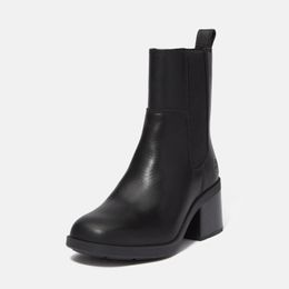 Timberland Damen Chelseaboots "BELLEVAUX - MID CHELSEA BOOT", Gr. 38,5, schwarz, Leder, Schuhe, Stiefelette, Winterschuhe, Ankle Boots