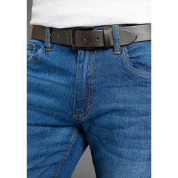 MAN'S WORLD MAN'S WORLD Herren Lederg&uuml;rtel, gr&uuml;n, Gr. 115, Leder, G&uuml;rtel, im klassischen Design mit edel schimmernder Schnalle - NEW