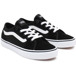 Vans Damen Sneaker "Filmore Decon", Gr. 37, schwarz-wei&szlig;, Leder, Textil, unifarben mit Farbeinsatz, Schuhe, aus textilem Canvas-Material