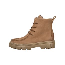Paul Green Damen Schn&uuml;rstiefelette "Paul Green Stiefelette Nubukleder", Gr. 37,5, beige, Nubukleder, Schuhe
