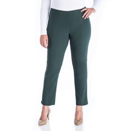KjBRAND Damen Stoffhose "Susie XS Ankle Bengaline", gr&uuml;n, Gr. 40, Web, Obermaterial: 80% Viskose, 17% Polyamid, 3% Elasthan, Hosen, Sommerhose mit